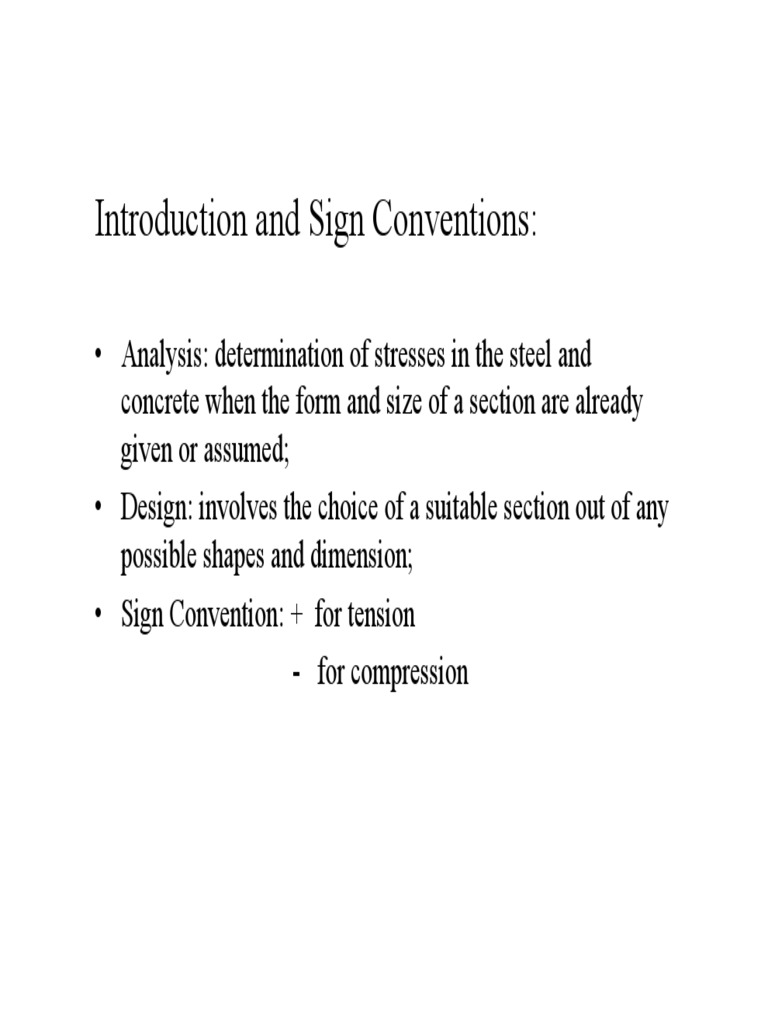 Introduction and Sign Conventions | PDF
