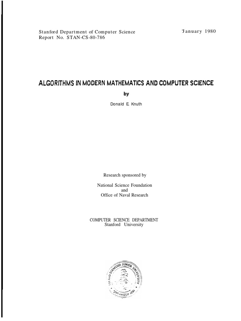Algorithms in Modern Mathematics Computer Science Al Kwarizmi | PDF | Field (Mathematics ...