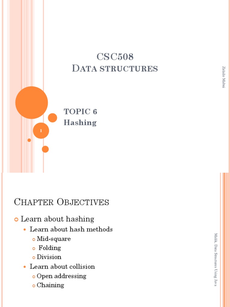 Topic 6 Hashing | PDF | Database Index | Array Data Structure