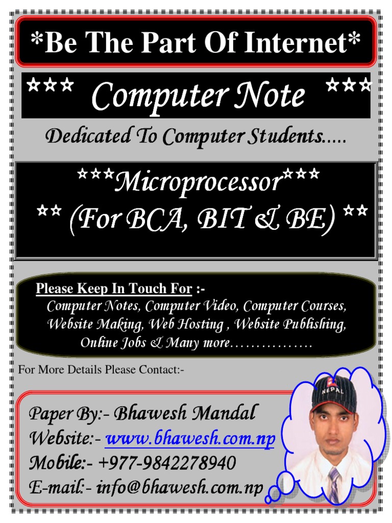 Microprocessor For Bca Bit Be | PDF | Instruction Set | Assembly Language