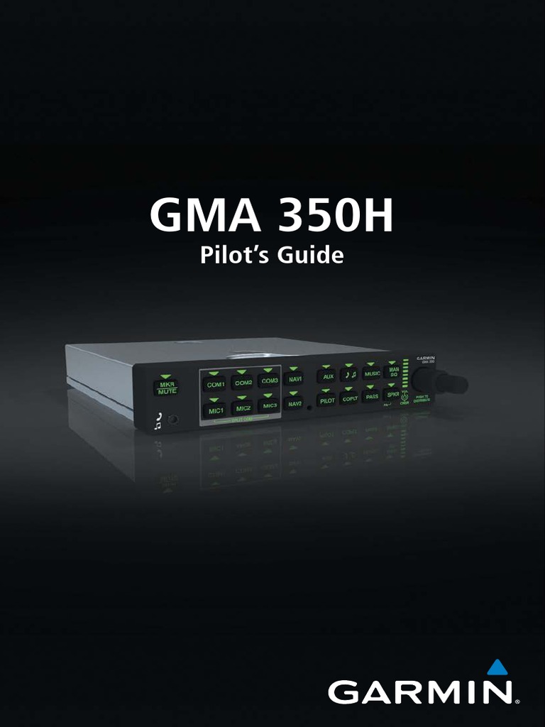 GMA 350H: Pilot's Guide | PDF | Headphones | Radio