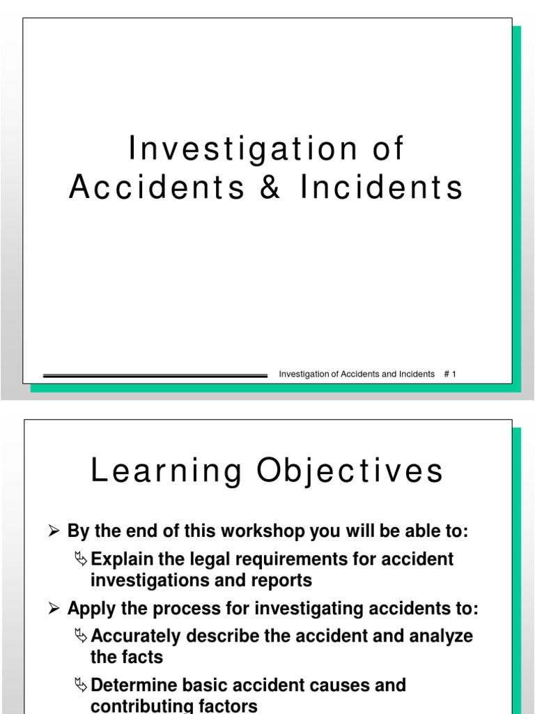 JHSC - Accident Investigation Slides | PDF | Accident (General)