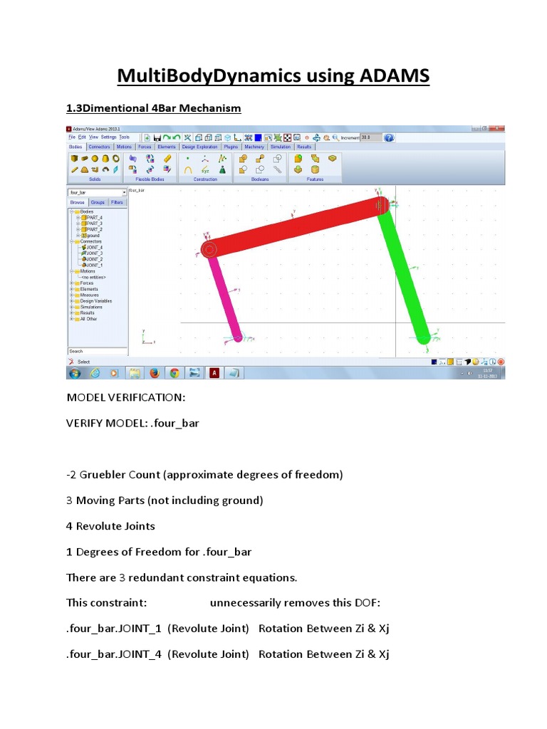 MultiBodyDynamics Using ADAMS | PDF | Mechanical Engineering | Euclidean Geometry
