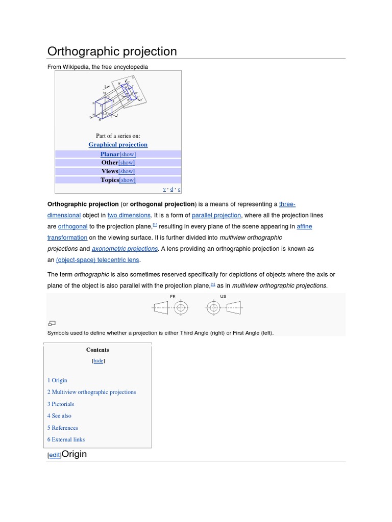 Orthographic Projection | PDF | Computer Vision | Classical Geometry