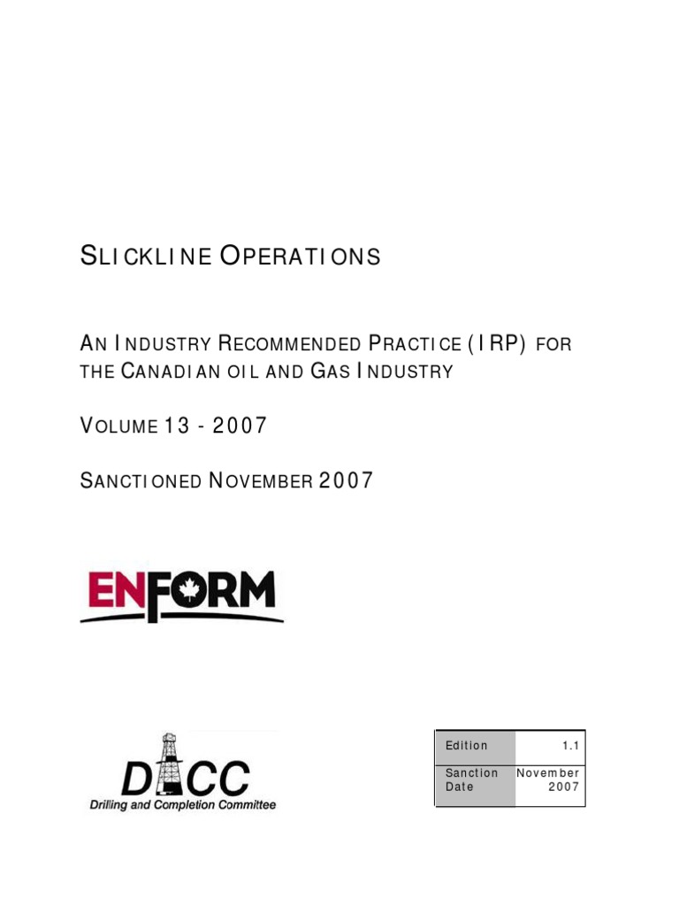 Slickline Operations | PDF