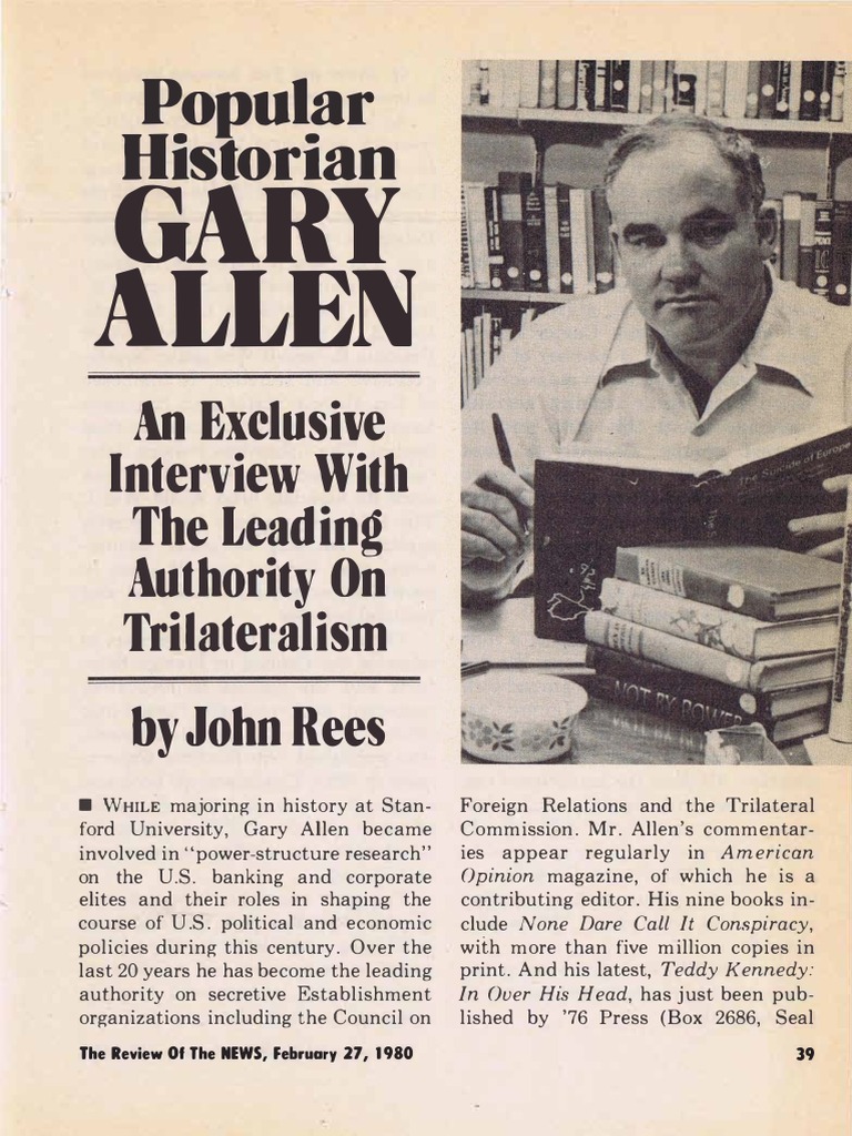John Rees Interviews Gary Allen | PDF | Jimmy Carter | Inflation