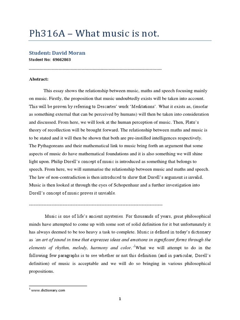 Music, Math, and Philosophy Explored | PDF | Logic | Metaphysics