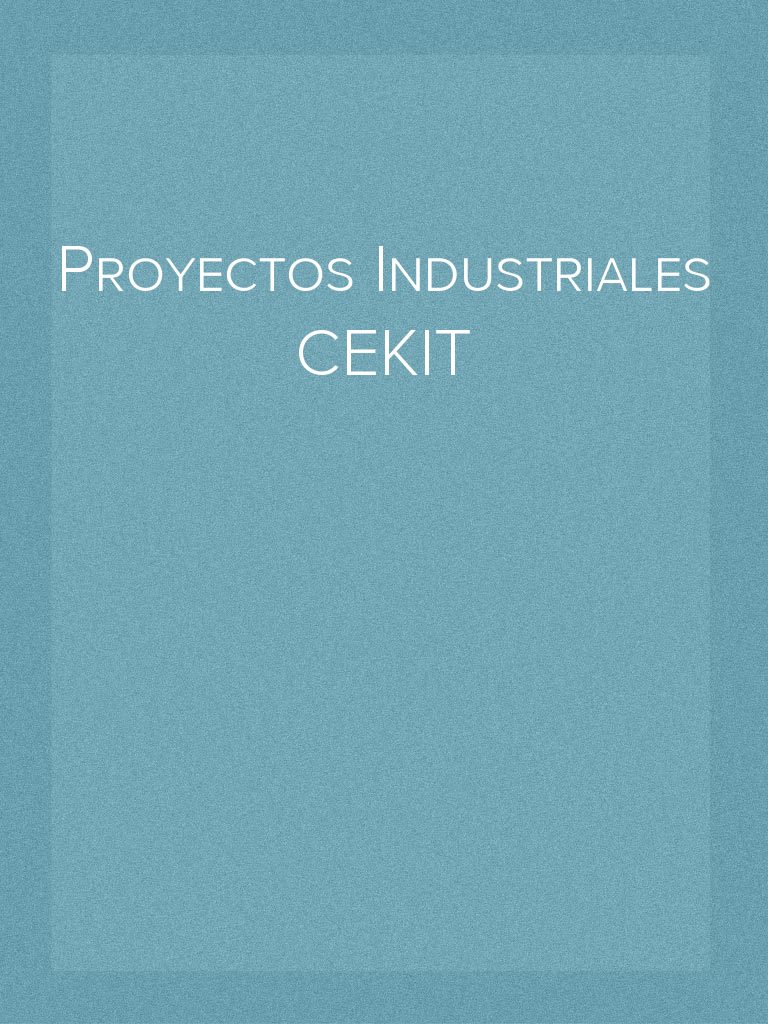 Proyectos Industriales CEKIT PDF | PDF