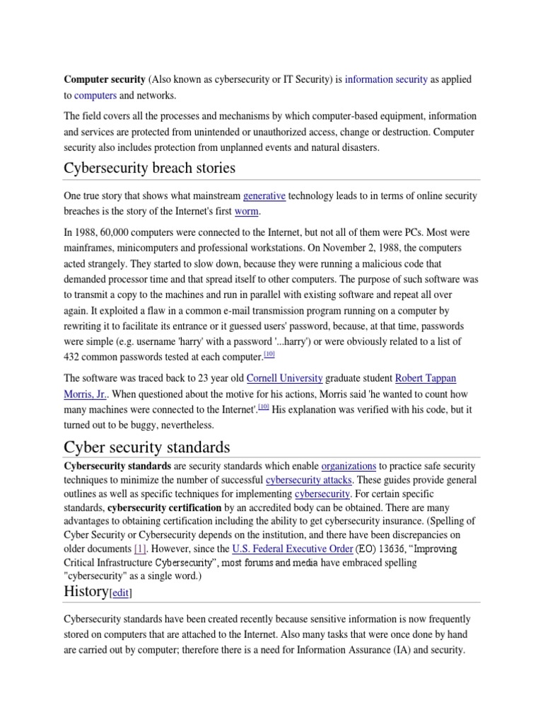 Cyber Security Document | Download Free PDF | Computer Security | Security