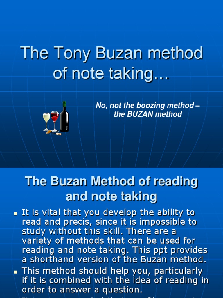 The Tony Buzan Method of Note Taking | PDF