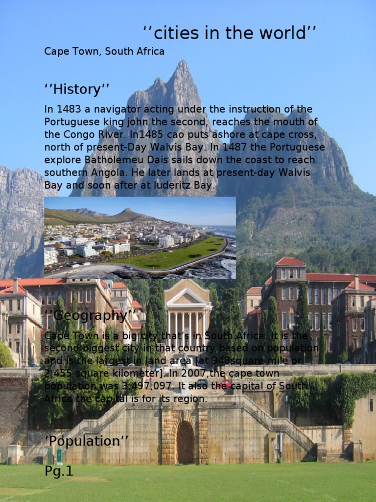 Cape Town: History, Geography, Population | PDF
