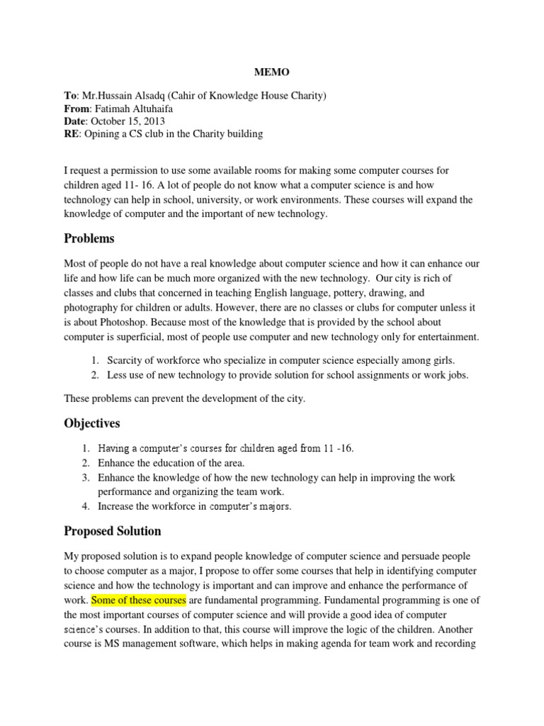 Proposal For CSclub | PDF | Computer Programming | Computer Science
