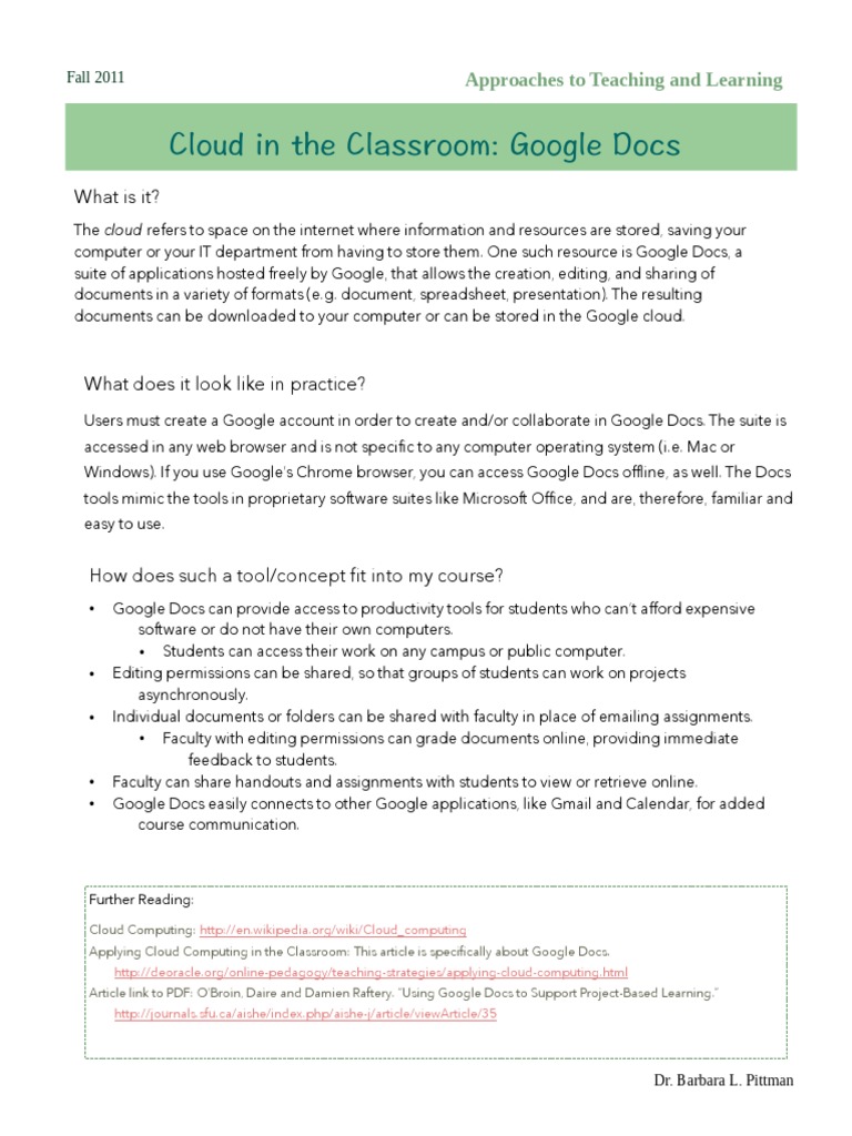 Cloud in The Classroom | PDF