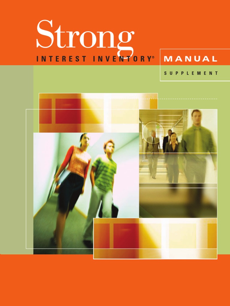 Strong Interest Inventory Manual 2012 Supplement | PDF | Educational ...