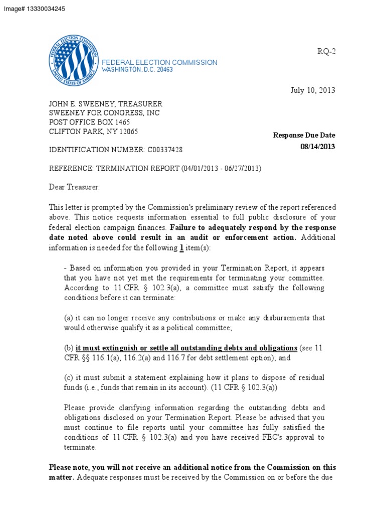 13330034245 | PDF | Federal Election Commission | Government Of The ...