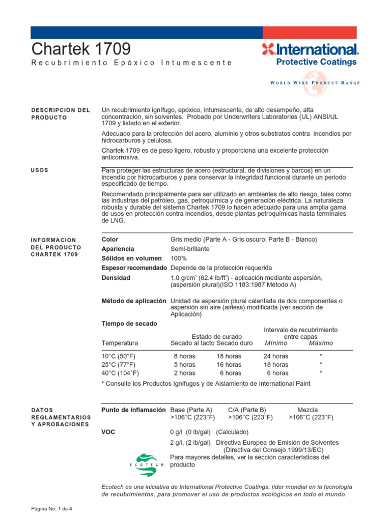 Chartek 1709 Español | PDF | Revestimiento | Aluminio