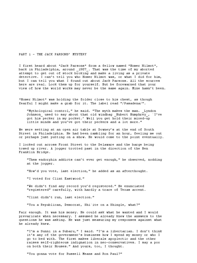 Jack Parsons and The Occult Origins of The Nasa Jet Propulsion ...