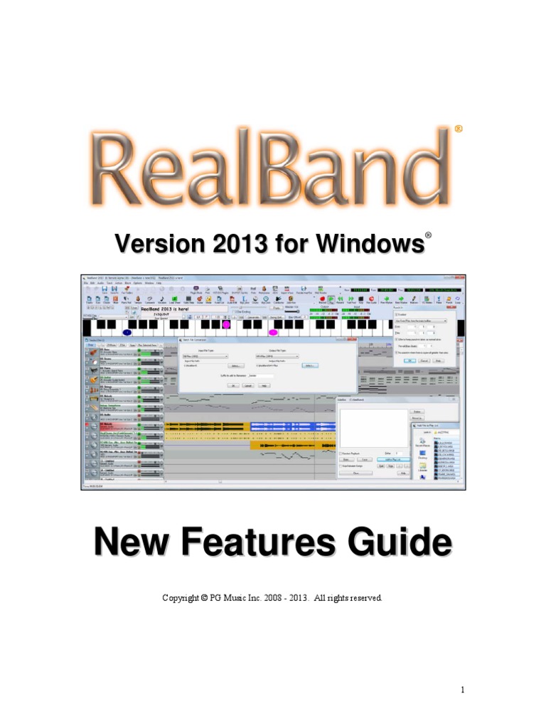 RealBand 2013 New Features Guide | PDF