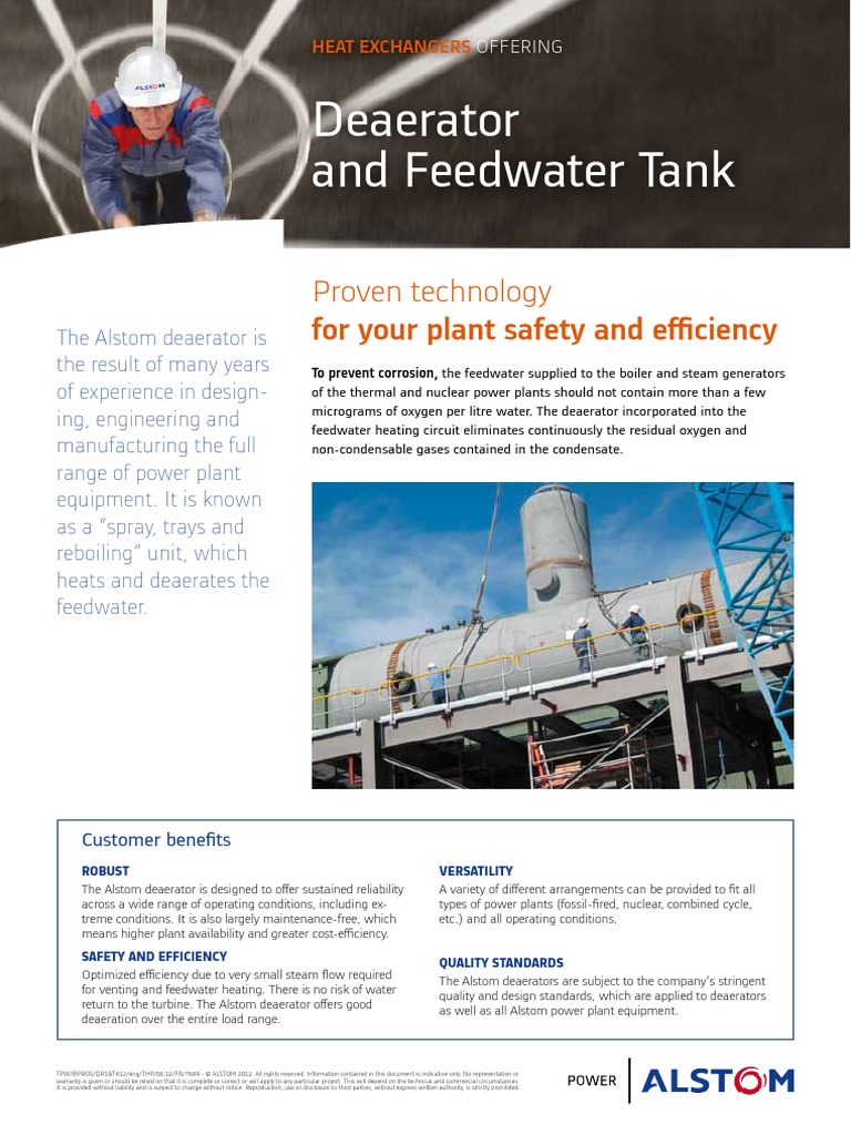 Heat Exchangers Deaerator Feedwater Tank | PDF | Energy Conversion ...