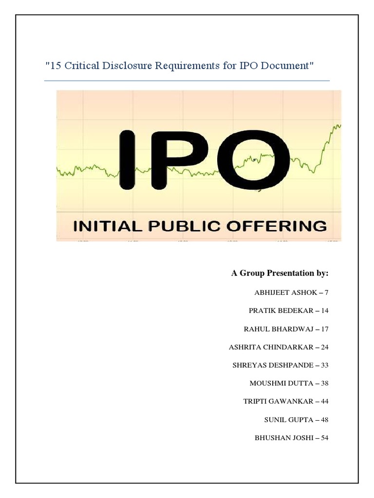 Ipo | PDF | Initial Public Offering | Securities (Finance)