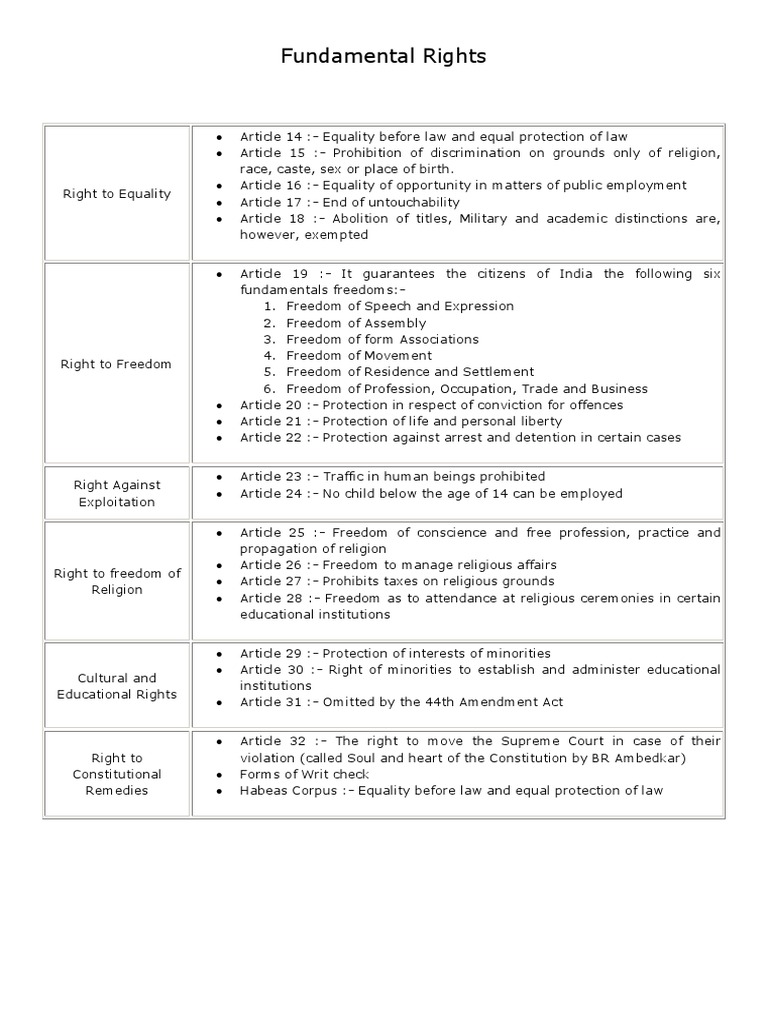 Fundamental Rights | PDF | Egalitarianism | Public Sphere