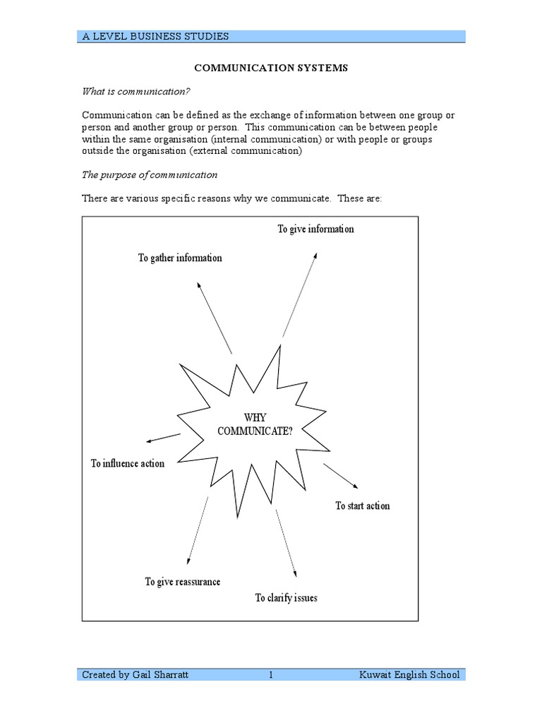 To Give Information To Gather Information: What Is Communication? | PDF ...