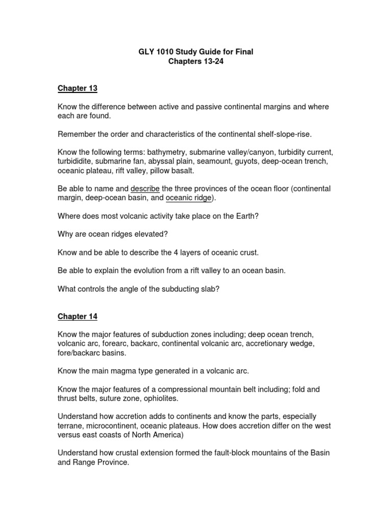 Earth Science Study Guide | PDF | Glacier | Aquifer