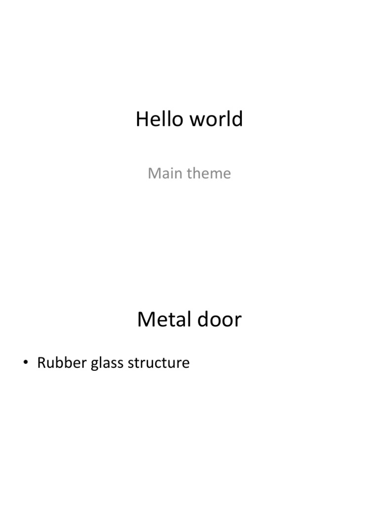 Hello World: Main Theme | PDF