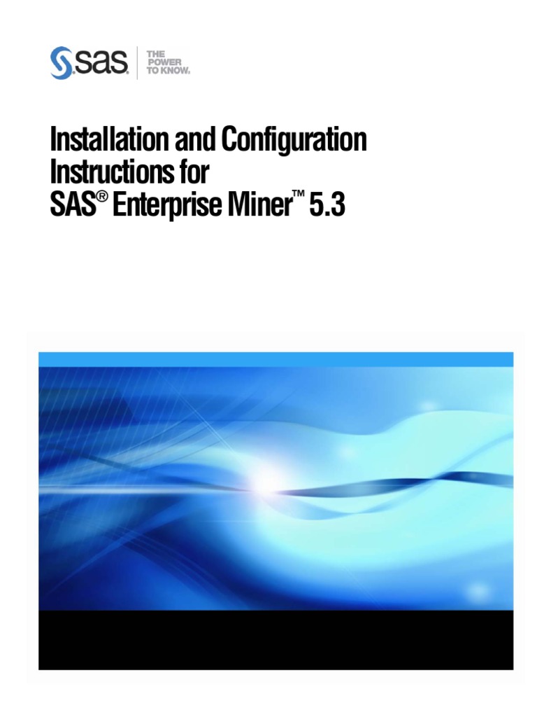 Installation and Configuration - SAS Enterprise Miner | PDF | Sas ...