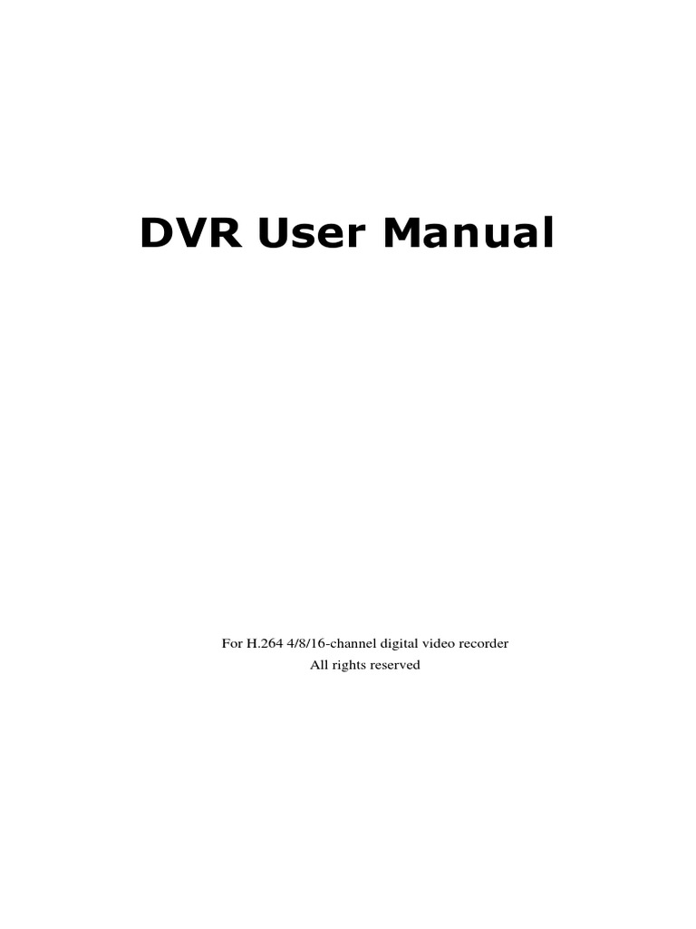 TVT DVR User Manual | PDF | Ip Address | Digital Video Recorder