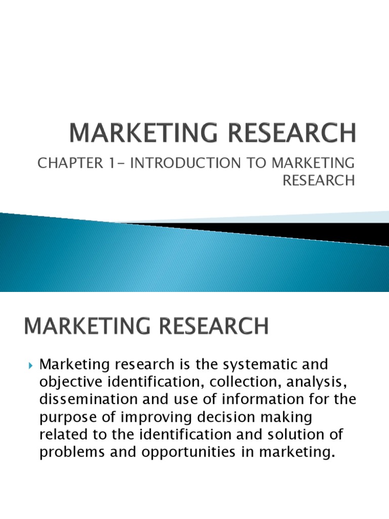 Chapter 1-Introduction To Marketing Research | PDF
