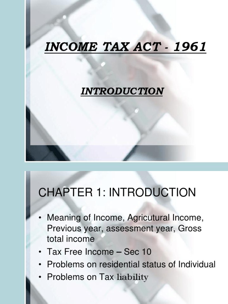 Income Tax Act - 1961 | PDF | Expense | Employee Benefits