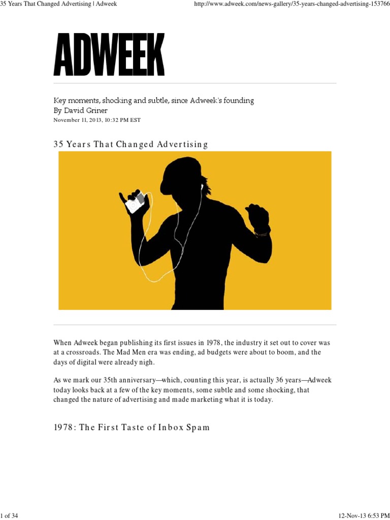 35 Years That Changed Advertising | PDF | Advertising | Coca Cola