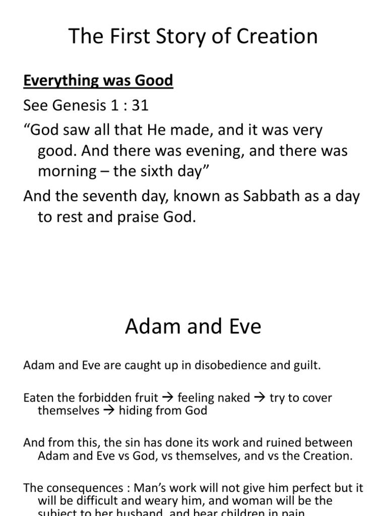 The First Story of Creation | PDF