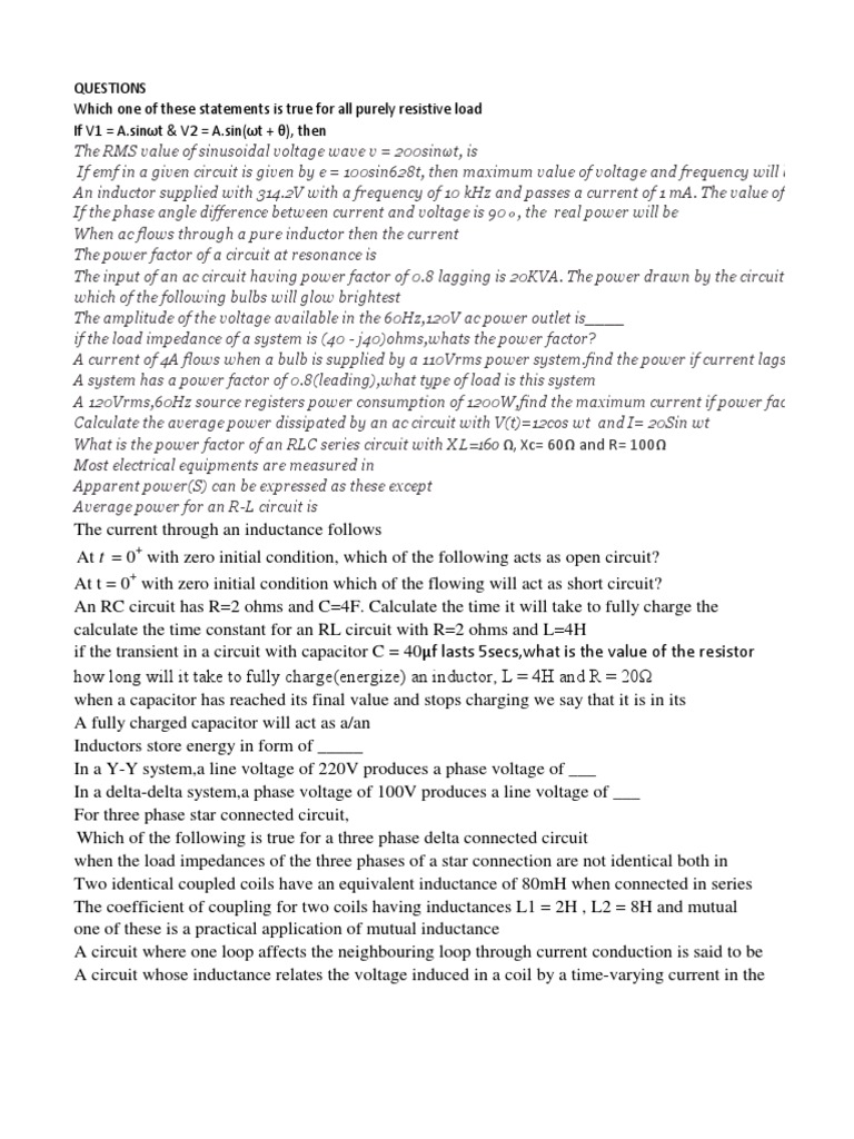 Exam Obj EEC 242 | PDF | Inductor | Inductance