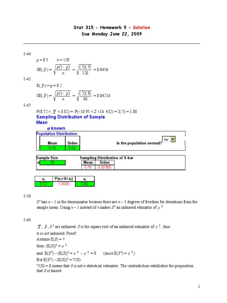 Stat 315 - Homework 5 - Due Monday June 22, 2009: P 0.5 N 120 N P P ...