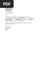 Letter Sample - Overdraft Request | PDF | Overdraft | Banking