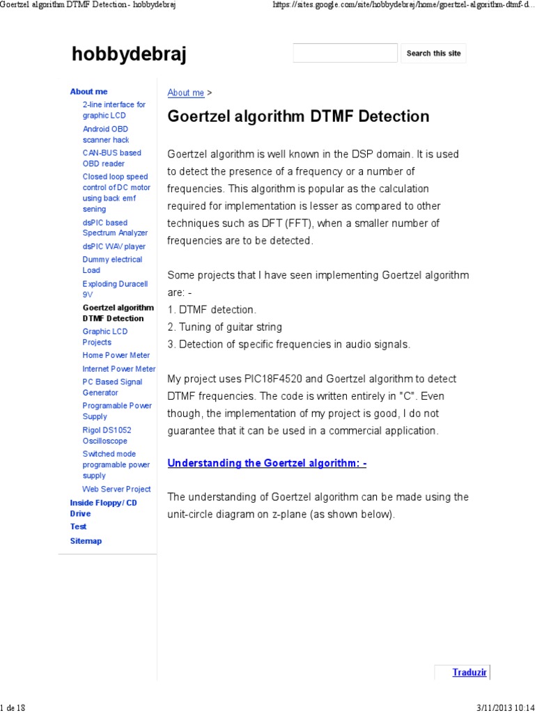 Goertzel Algorithm DTMF Detection - Hobbydebraj | PDF | Operational ... Goertzel Algorithm DTMF Detection - Hobbydebraj | PDF | Operational ...