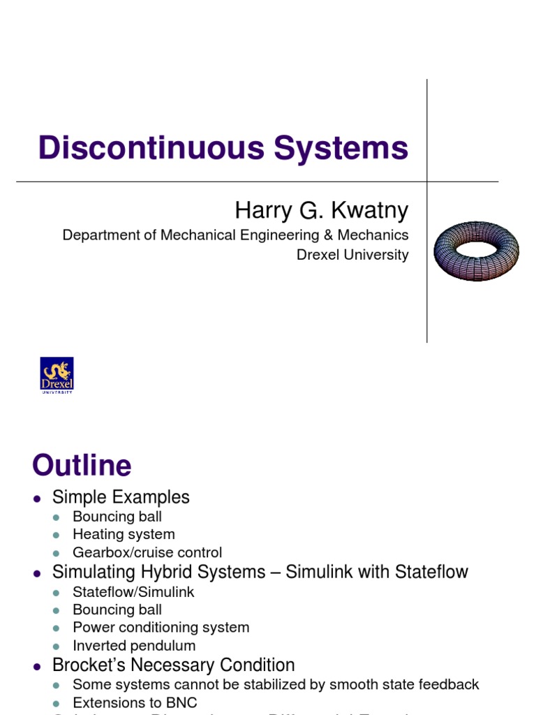 Lecture9b Discontinuous Systems | PDF | Trigonometric Functions | Systems Theory