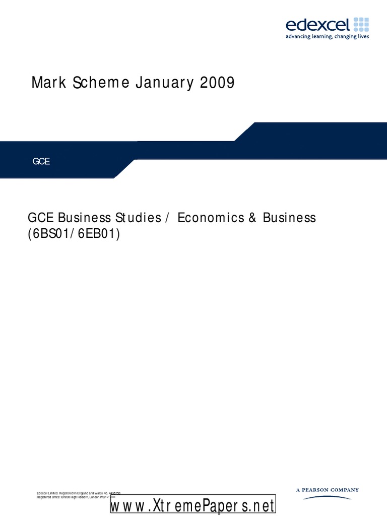6BS01 6EB01 GCE Business GCE Economics Ms 20090220 US020854 | PDF ...