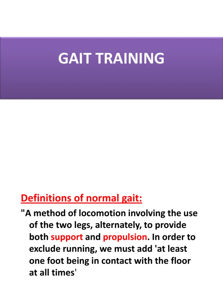 Gait Training | PDF | Foot | Hip
