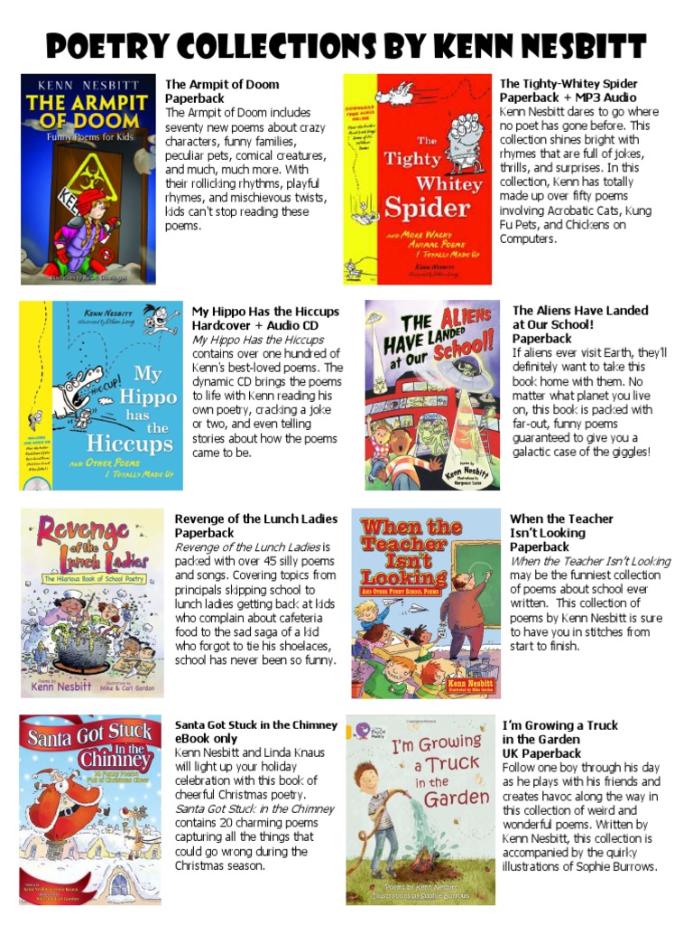 Poetry Collections by Kenn Nesbitt: My Hippo Has The Hiccups | PDF ...