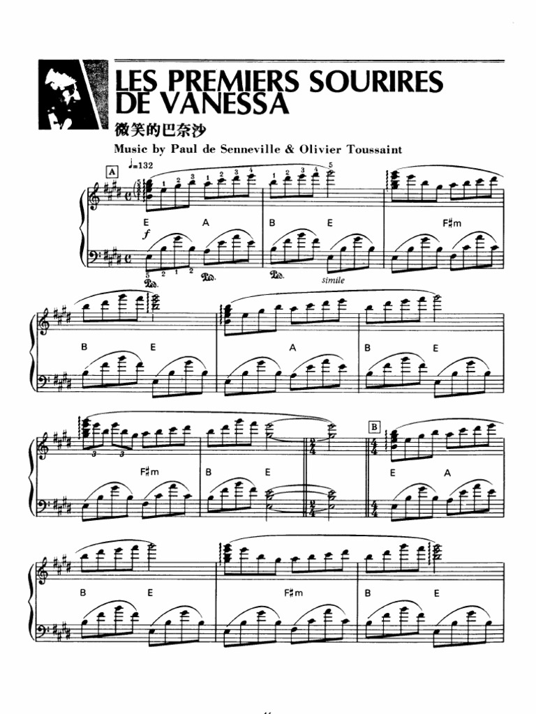 Les Premiers Sourires de Vanessa - Richard Clayderman | PDF Les Premiers Sourires de Vanessa - Richard Clayderman | PDF
