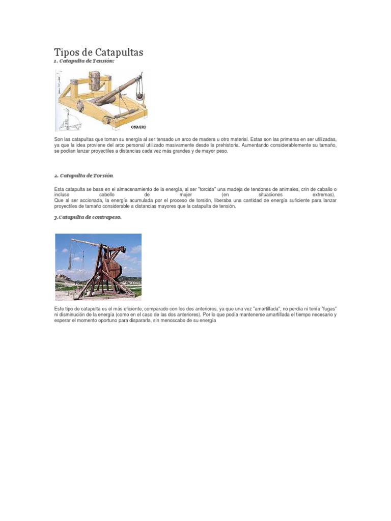Tipos de Catapultas | PDF