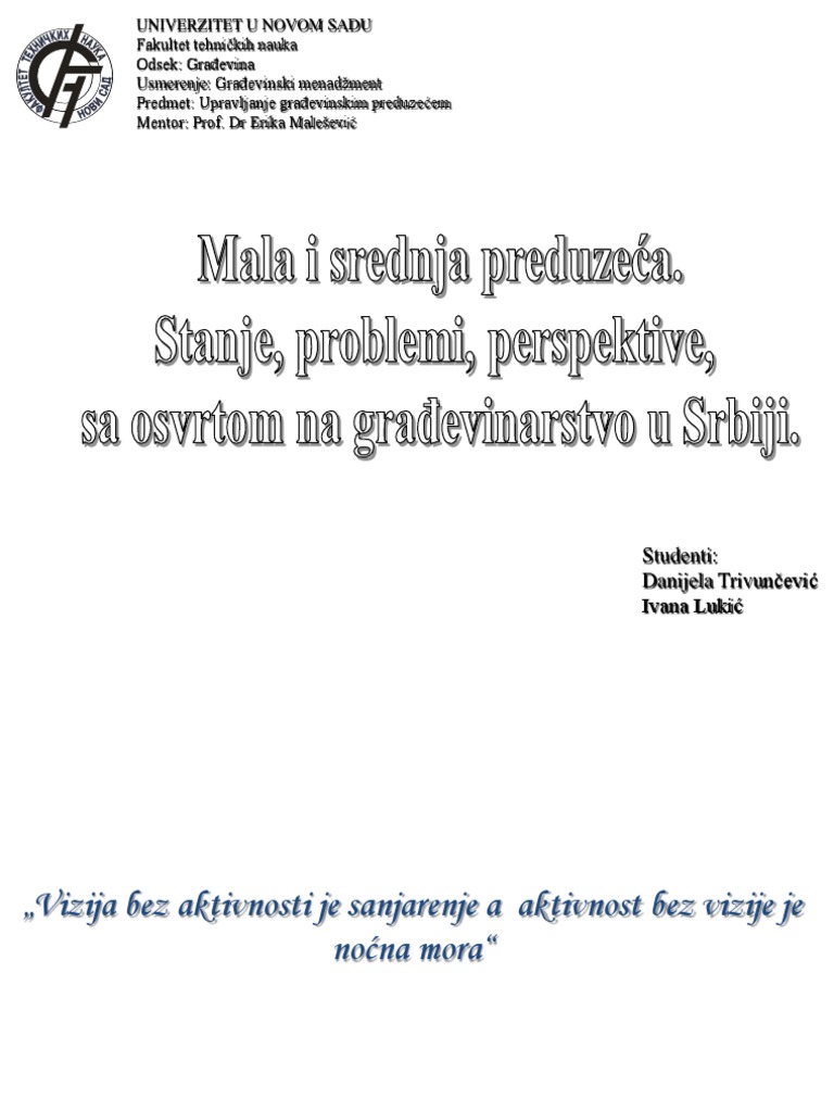 Mala I Srednja Preduzeca | PDF