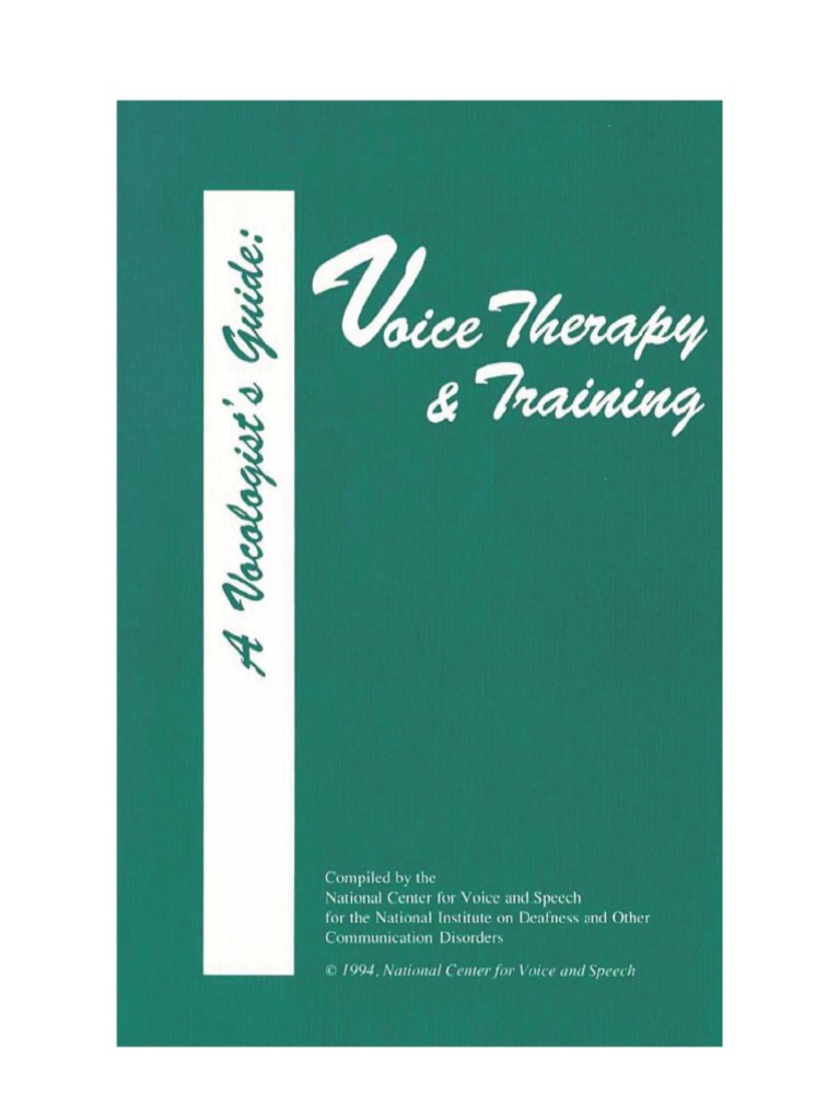Técnicas de Terapia de Voz | PDF | Vocal | Sonido