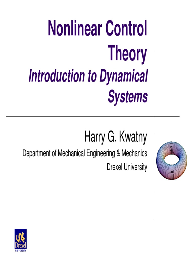 Nonlinear Control Theory: Introduction To Dynamical Systems | PDF ...