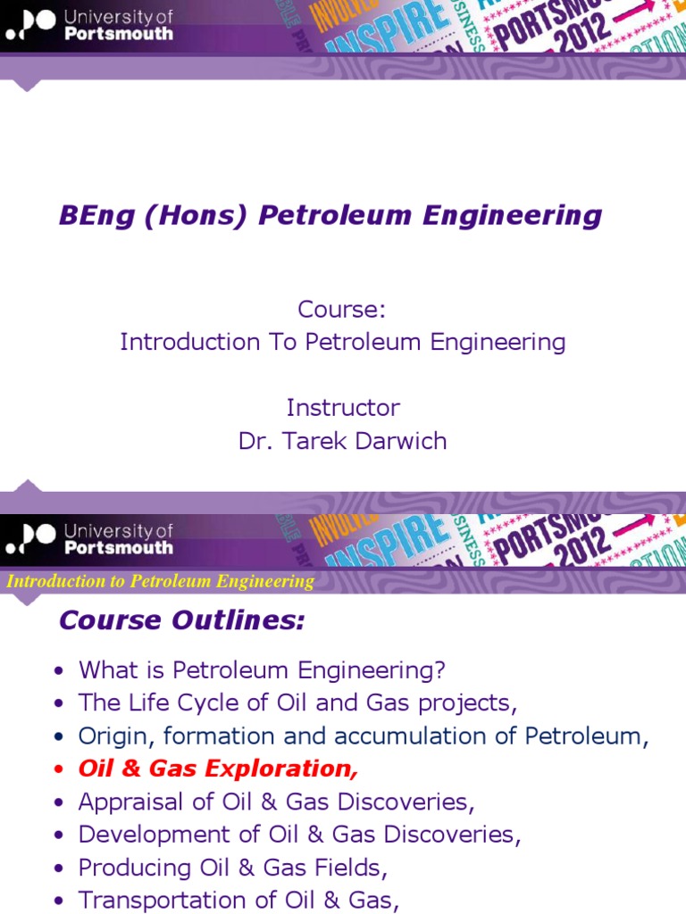 Introduction to Petroleum Engineering | PDF | Petroleum Reservoir ...