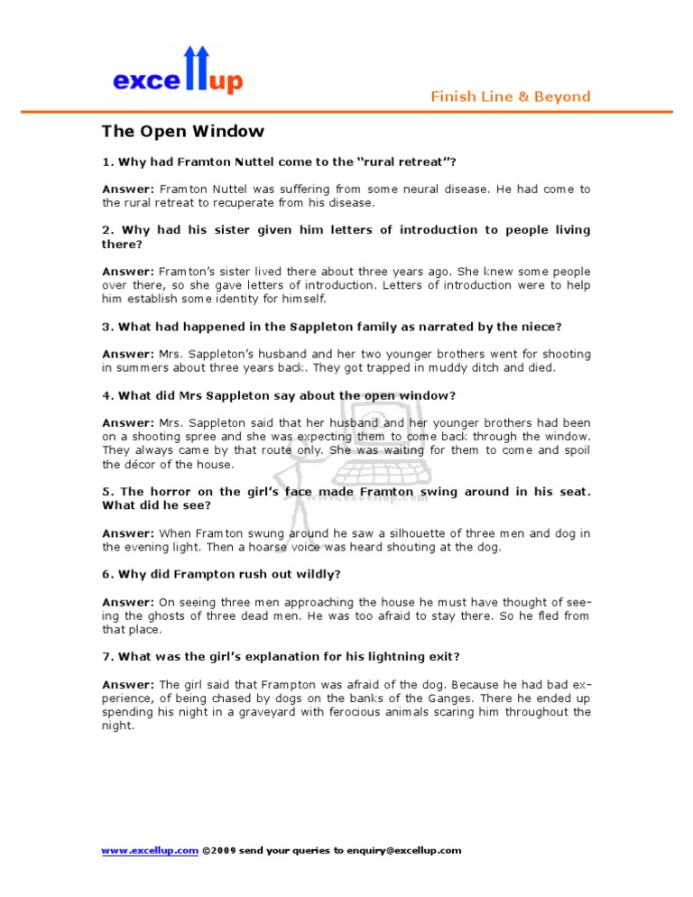 8 English The Open Window | PDF