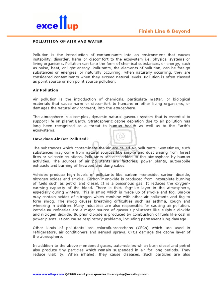 8 Science Air&WaterPollution | PDF | Atmosphere Of Earth | Smog